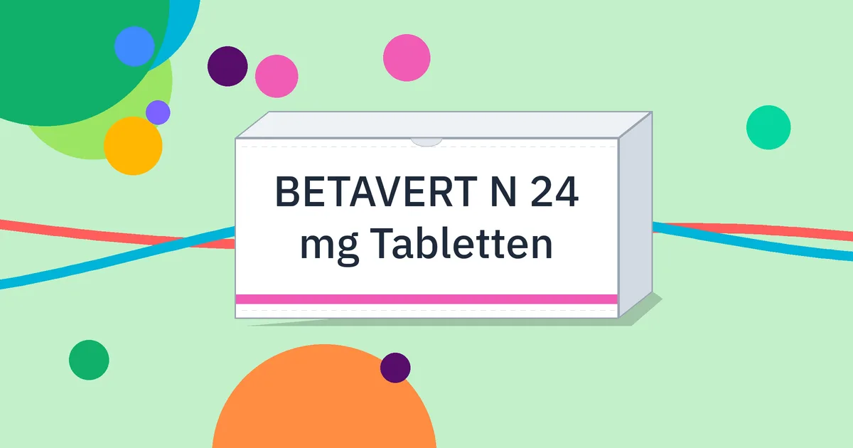 Symbolbild: Packung mit der Aufschrift BETAVERT N 24 mg Tabletten (PZN 06809553) – Verfügbarkeit und Bezug in Apotheken in Frankfurt am Main