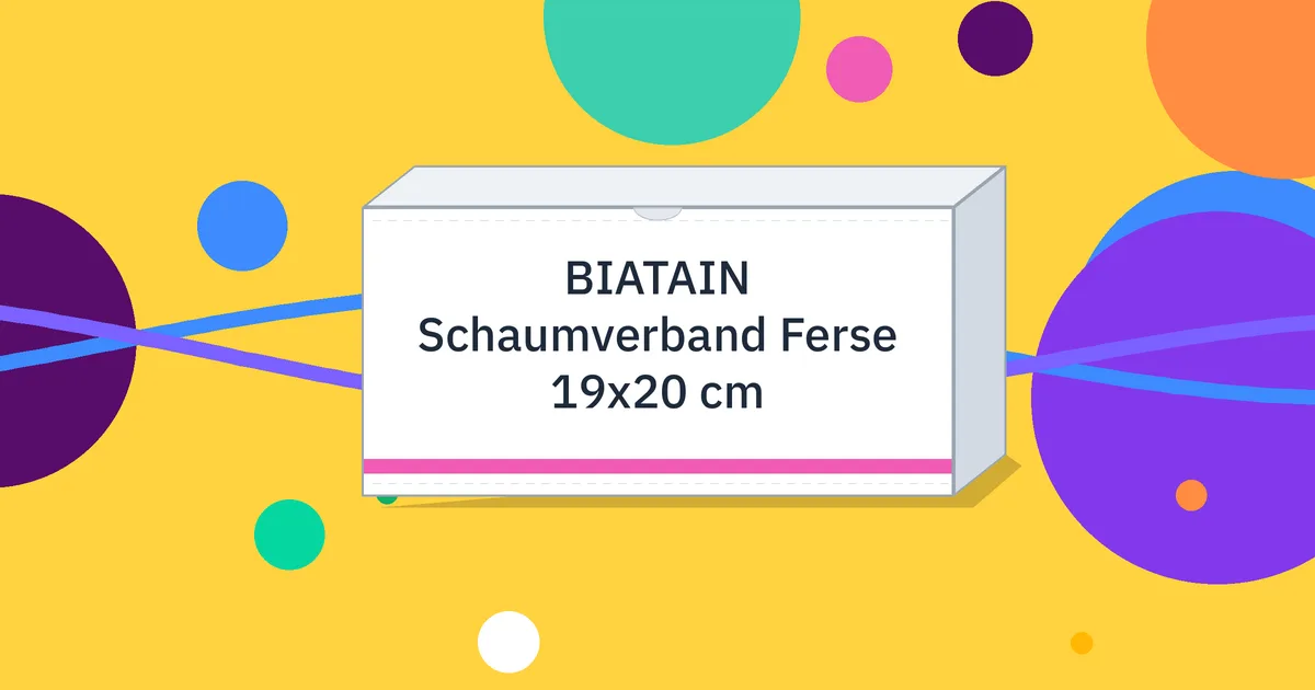 Symbolbild: Packung mit der Aufschrift BIATAIN Schaumverband Ferse 19x20 cm (PZN 16515829) – Verfügbarkeit und Bezug in Apotheken in Frankfurt am Main