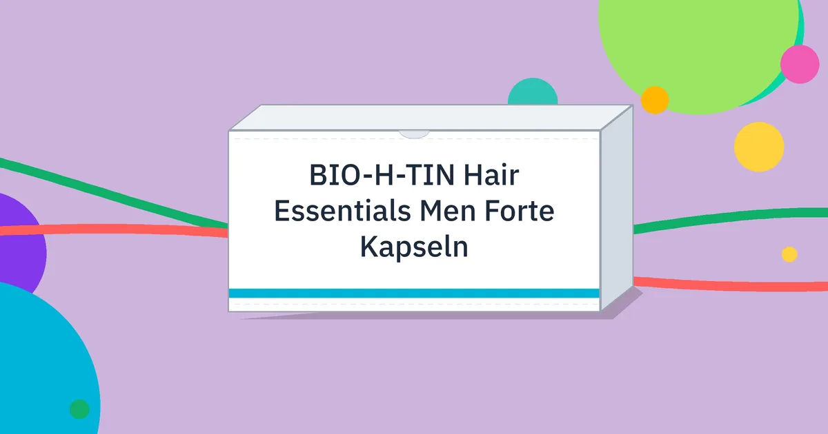 Symbolbild: Packung mit der Aufschrift BIO-H-TIN Hair Essentials Men Forte Kapseln (PZN 19451691) – Verfügbarkeit und Bezug in Apotheken in Frankfurt am Main