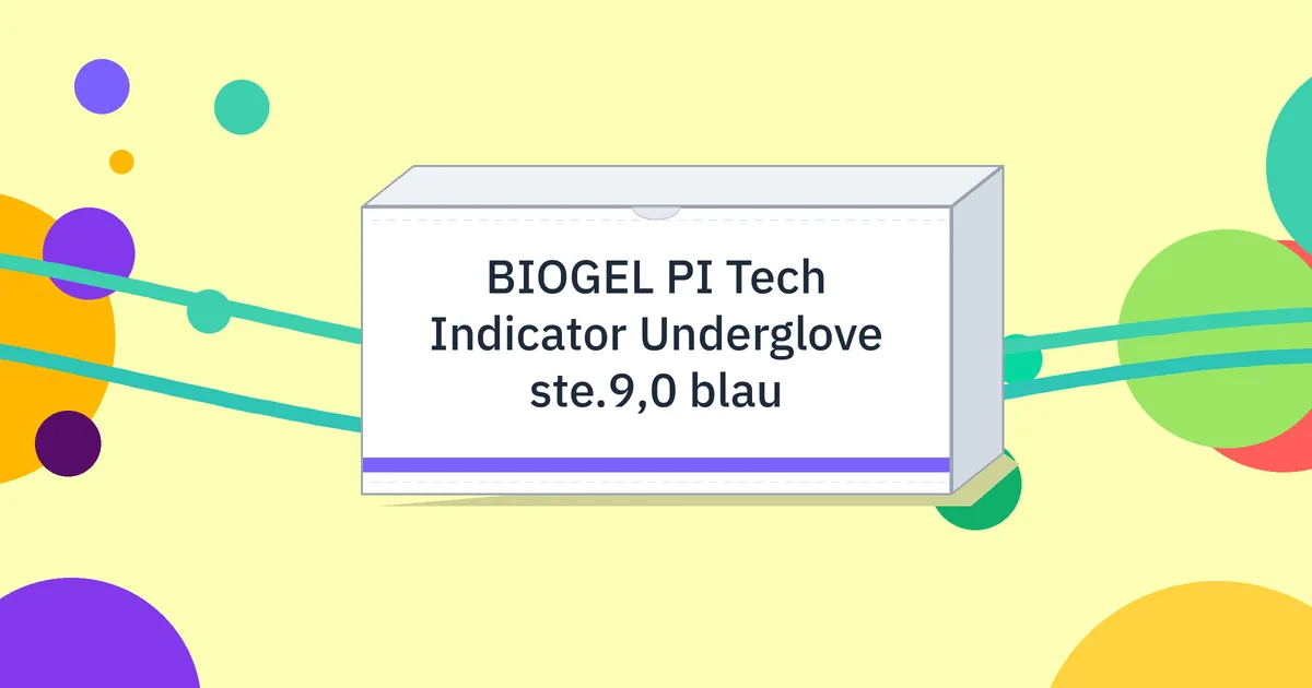 Symbolbild: Packung mit der Aufschrift BIOGEL PI Tech Indicator Underglove ste.9,0 blau (PZN 20866799) – Verfügbarkeit und Bezug in Apotheken in Frankfurt am Main