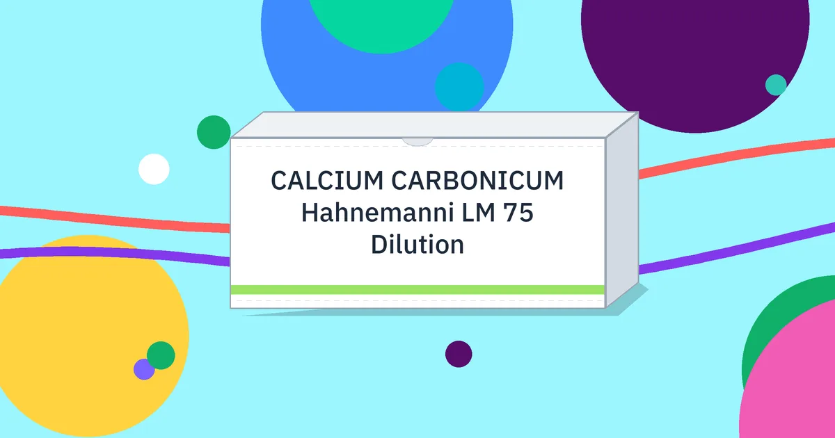 Symbolbild: Packung mit der Aufschrift CALCIUM CARBONICUM Hahnemanni LM 75 Dilution (PZN 12803715) – Verfügbarkeit und Bezug in Apotheken in Frankfurt am Main