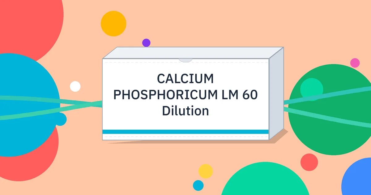 Symbolbild: Packung mit der Aufschrift CALCIUM PHOSPHORICUM LM 60 Dilution (PZN 12805447) – Verfügbarkeit und Bezug in Apotheken in Frankfurt am Main