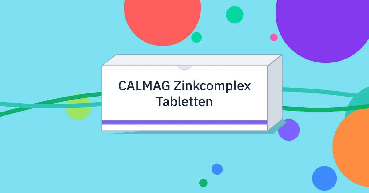 Symbolbild: Packung mit der Aufschrift CALMAG Zinkcomplex Tabletten (PZN 13573921) – Verfügbarkeit und Bezug in Apotheken in Frankfurt am Main