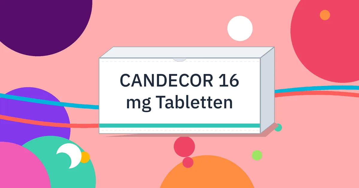 Symbolbild: Packung mit der Aufschrift CANDECOR 16 mg Tabletten (PZN 09633474) – Verfügbarkeit und Bezug in Apotheken in Frankfurt am Main