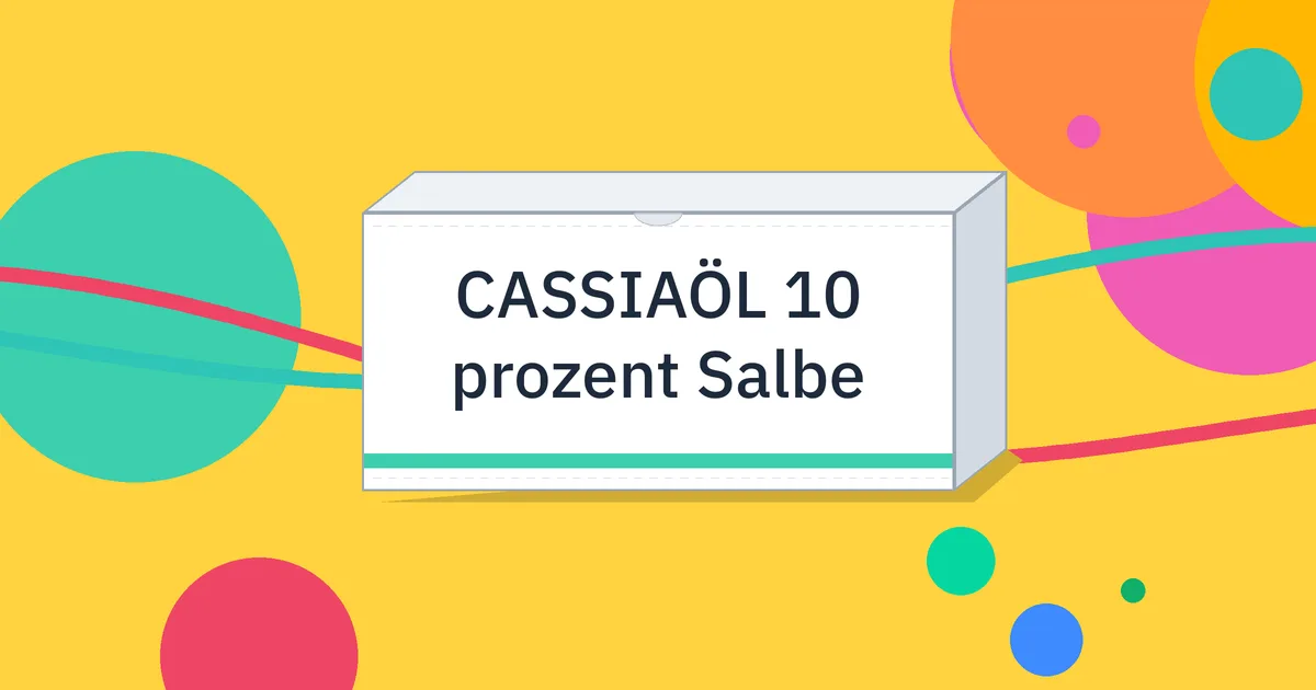 Symbolbild: Packung mit der Aufschrift CASSIAÖL 10 prozent Salbe (PZN 18900543) – Verfügbarkeit und Bezug in Apotheken in Frankfurt am Main