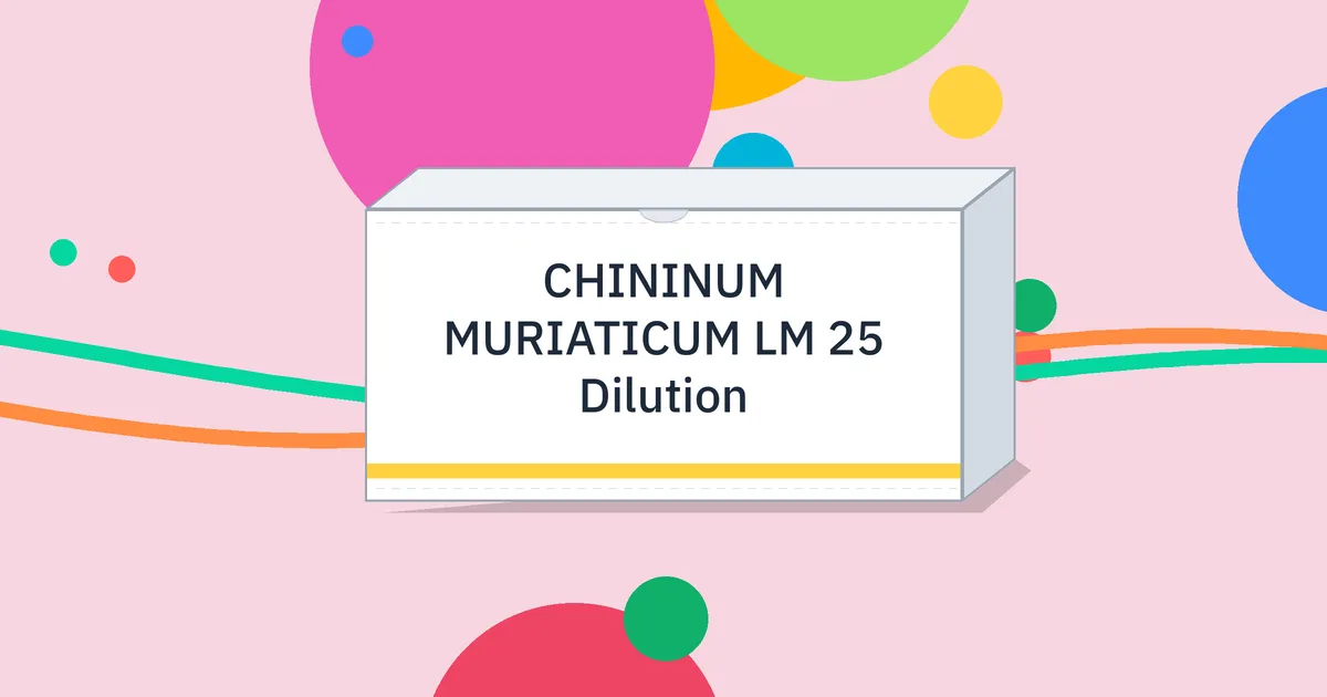 Symbolbild: Packung mit der Aufschrift CHININUM MURIATICUM LM 25 Dilution (PZN 12815316) – Verfügbarkeit und Bezug in Apotheken in Frankfurt am Main