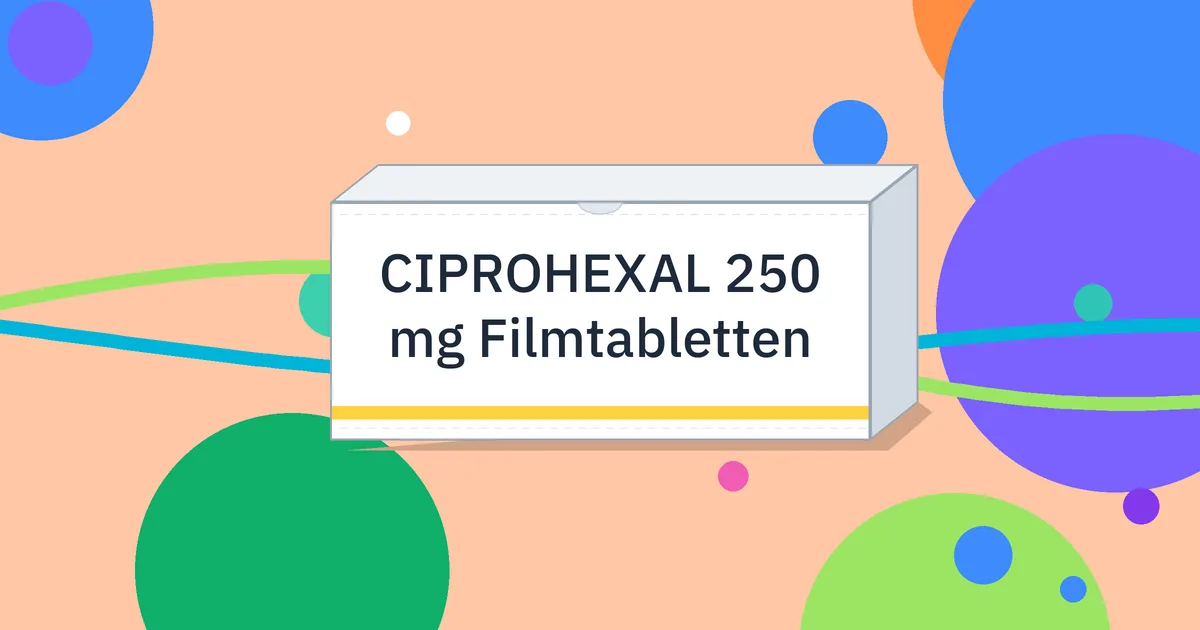 Symbolbild: Packung mit der Aufschrift CIPROHEXAL 250 mg Filmtabletten (PZN 00294912) – Verfügbarkeit und Bezug in Apotheken in Frankfurt am Main