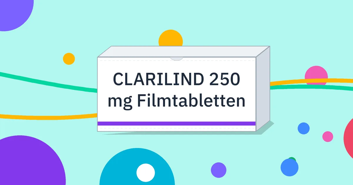 Symbolbild: Packung mit der Aufschrift CLARILIND 250 mg Filmtabletten (PZN 04531237) – Verfügbarkeit und Bezug in Apotheken in Frankfurt am Main