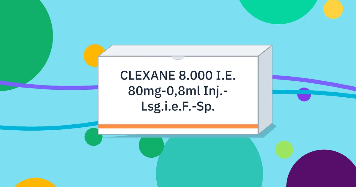 Symbolbild: Packung mit der Aufschrift CLEXANE 8.000 I.E. 80mg-0,8ml Inj.-Lsg.i.e.F.-Sp. (PZN 06590540) – Verfügbarkeit und Bezug in Apotheken in Frankfurt am Main