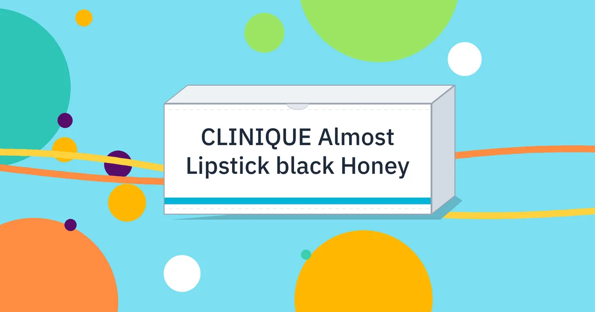 Symbolbild: Packung mit der Aufschrift CLINIQUE Almost Lipstick black Honey (PZN 18895931) – Verfügbarkeit und Bezug in Apotheken in Frankfurt am Main