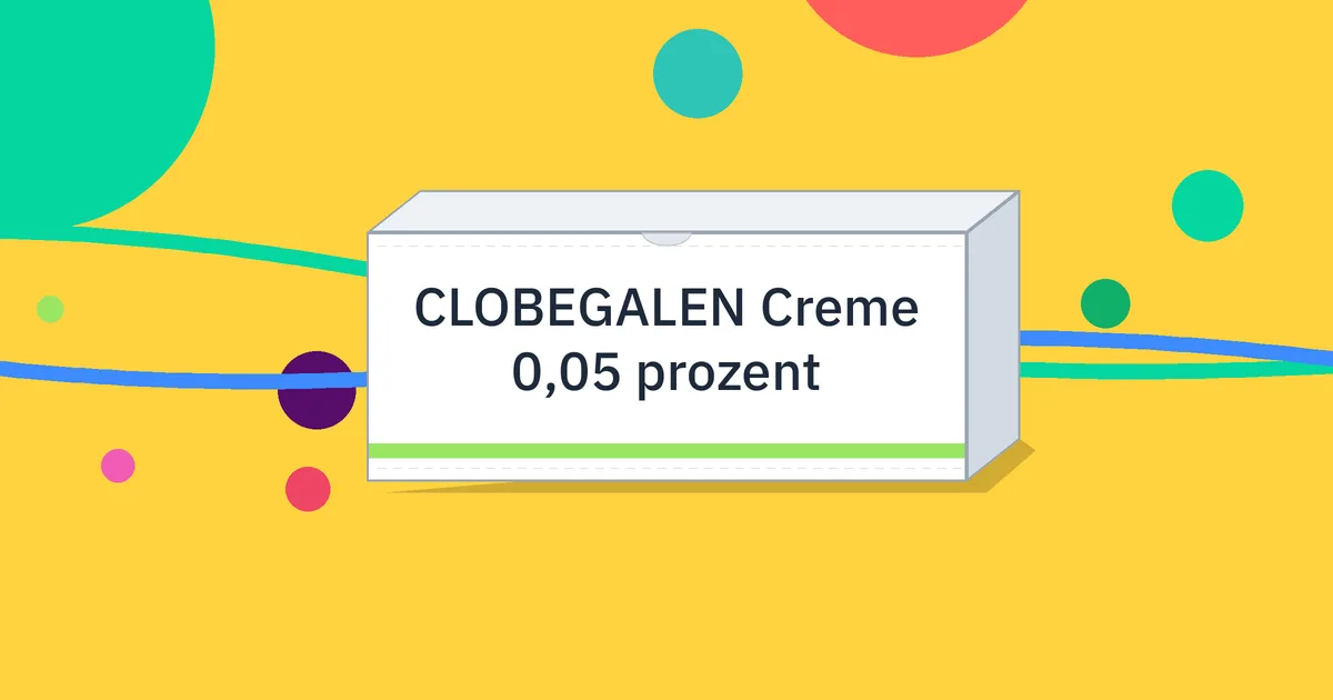 Symbolbild: Packung mit der Aufschrift CLOBEGALEN Creme 0,05 prozent (PZN 02662107) – Verfügbarkeit und Bezug in Apotheken in Frankfurt am Main