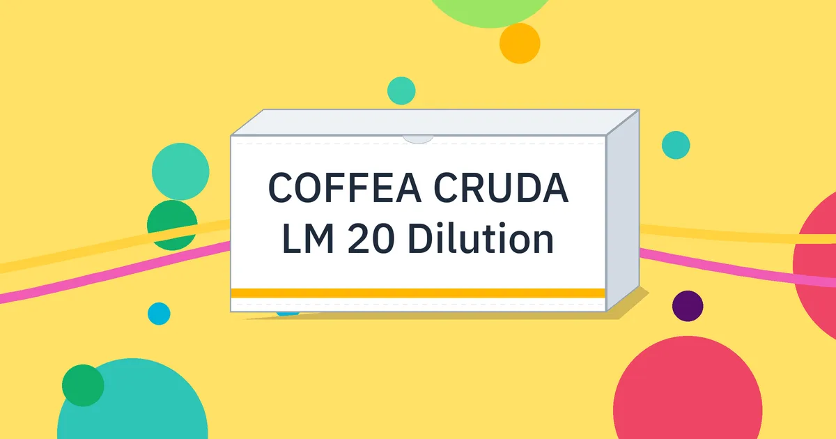 Symbolbild: Packung mit der Aufschrift COFFEA CRUDA LM 20 Dilution (PZN 12830959) – Verfügbarkeit und Bezug in Apotheken in Frankfurt am Main