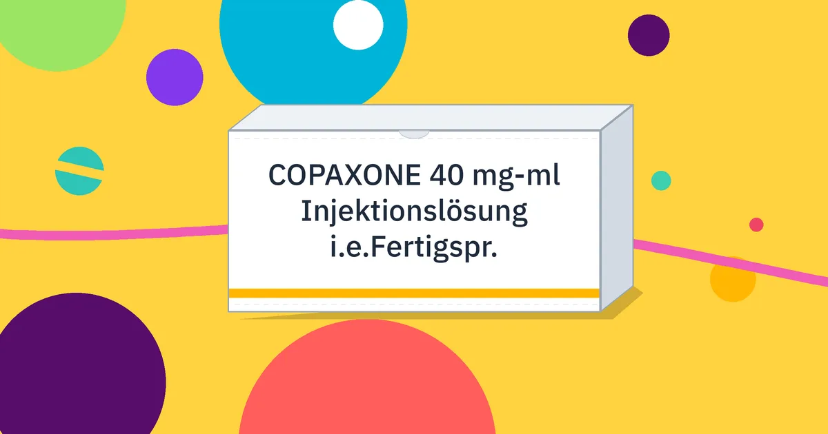 Symbolbild: Packung mit der Aufschrift COPAXONE 40 mg-ml Injektionslösung i.e.Fertigspr. (PZN 11872789) – Verfügbarkeit und Bezug in Apotheken in Frankfurt am Main