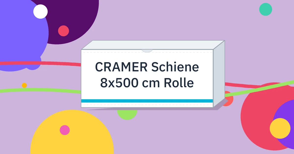 Symbolbild: Packung mit der Aufschrift CRAMER Schiene 8x500 cm Rolle (PZN 07004254) – Verfügbarkeit und Bezug in Apotheken in Frankfurt am Main