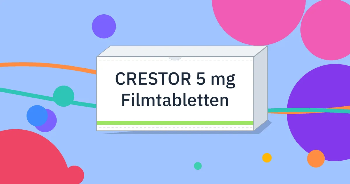 Symbolbild: Packung mit der Aufschrift CRESTOR 5 mg Filmtabletten (PZN 17602157) – Verfügbarkeit und Bezug in Apotheken in Frankfurt am Main