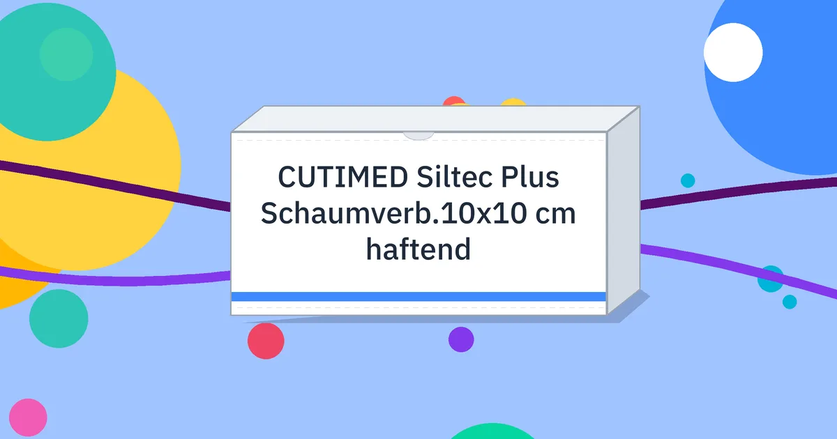 Symbolbild: Packung mit der Aufschrift CUTIMED Siltec Plus Schaumverb.10x10 cm haftend (PZN 18126931) – Verfügbarkeit und Bezug in Apotheken in Frankfurt am Main