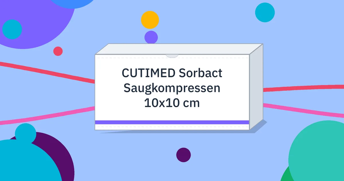 Symbolbild: Packung mit der Aufschrift CUTIMED Sorbact Saugkompressen 10x10 cm (PZN 17240694) – Verfügbarkeit und Bezug in Apotheken in Frankfurt am Main