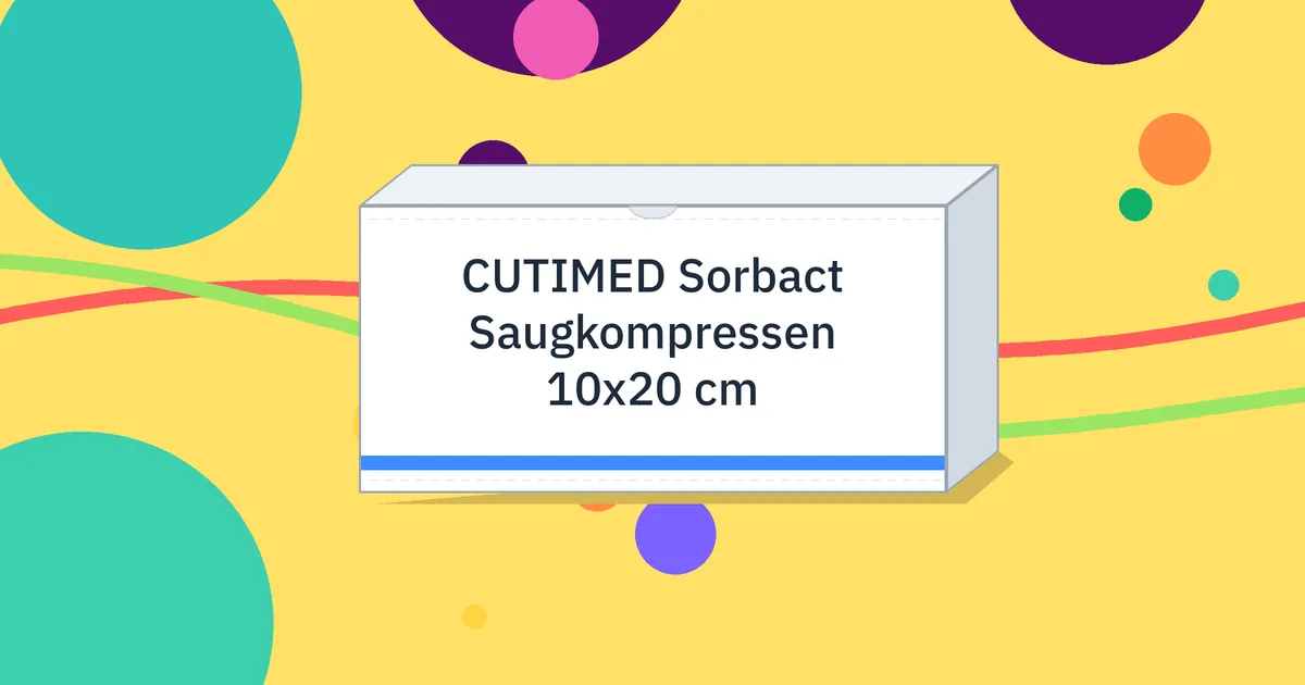Symbolbild: Packung mit der Aufschrift CUTIMED Sorbact Saugkompressen 10x20 cm (PZN 11660449) – Verfügbarkeit und Bezug in Apotheken in Frankfurt am Main