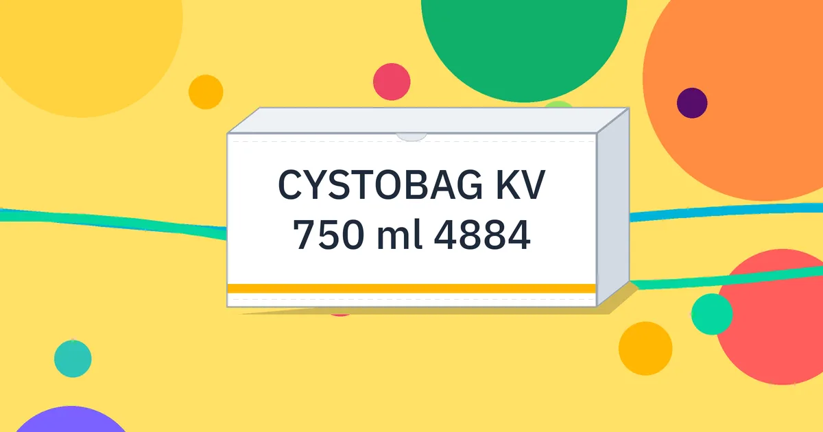 Symbolbild: Packung mit der Aufschrift CYSTOBAG KV 750 ml 4884 (PZN 02433499) – Verfügbarkeit und Bezug in Apotheken in Frankfurt am Main