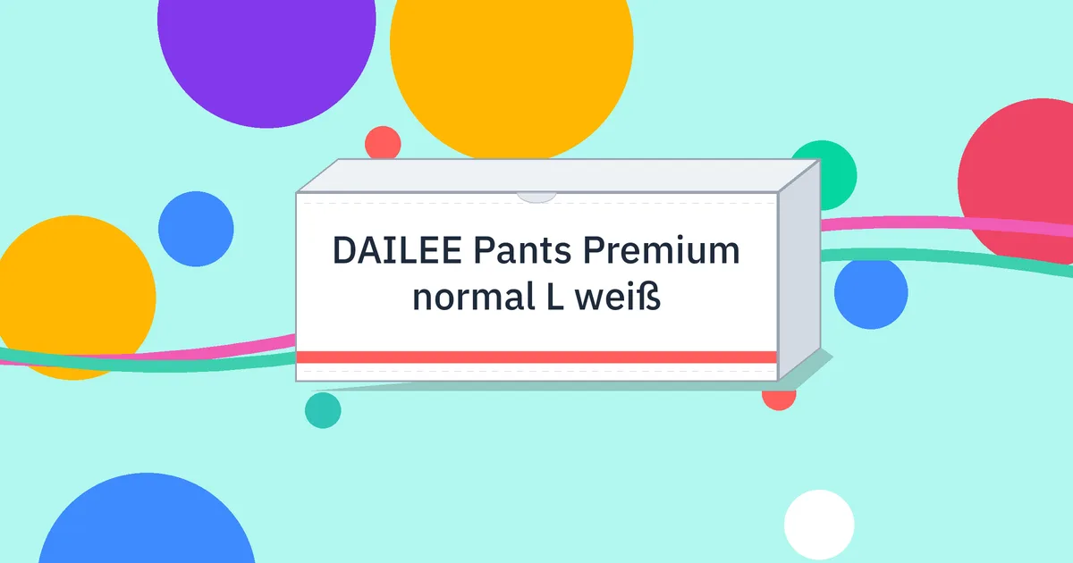 Symbolbild: Packung mit der Aufschrift DAILEE Pants Premium normal L weiß (PZN 15240744) – Verfügbarkeit und Bezug in Apotheken in Frankfurt am Main
