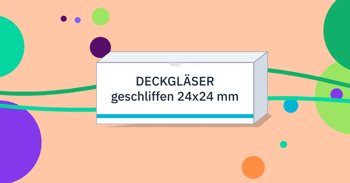 Symbolbild: Packung mit der Aufschrift DECKGLÄSER geschliffen 24x24 mm (PZN 01742554) – Verfügbarkeit und Bezug in Apotheken in Frankfurt am Main