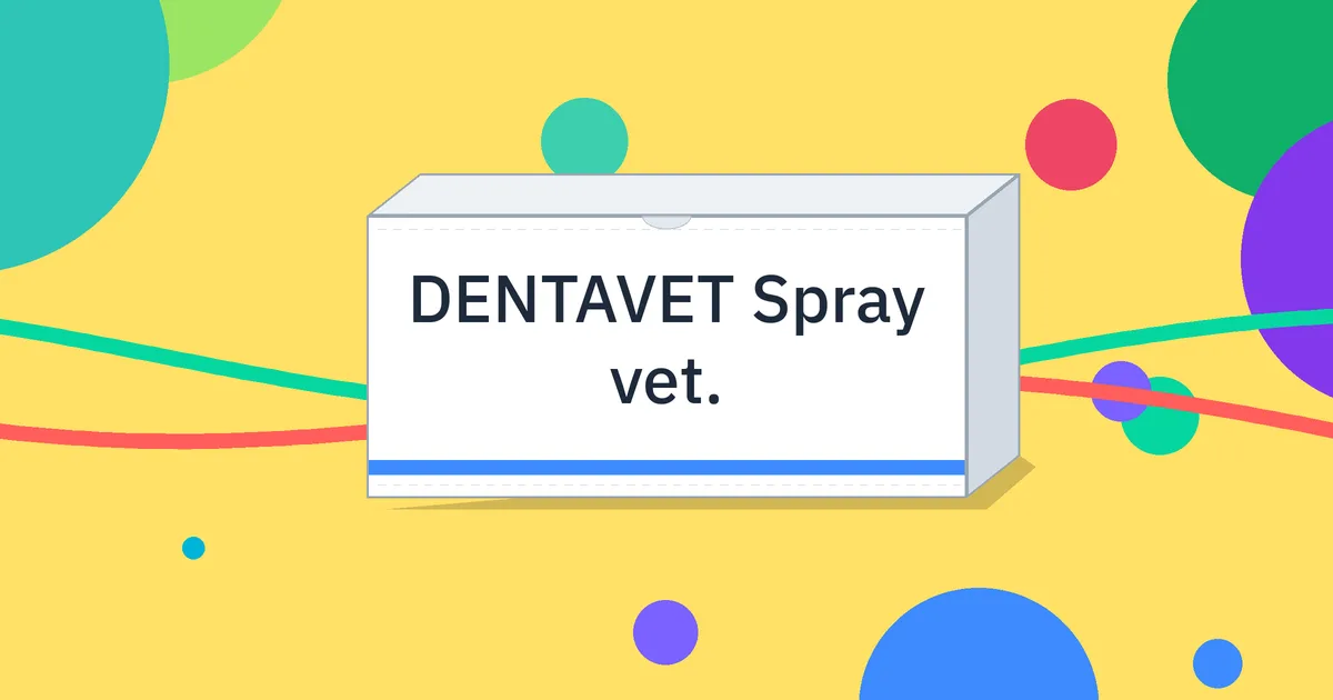 Symbolbild: Packung mit der Aufschrift DENTAVET Spray vet. (PZN 10227489) – Verfügbarkeit und Bezug in Apotheken in Frankfurt am Main