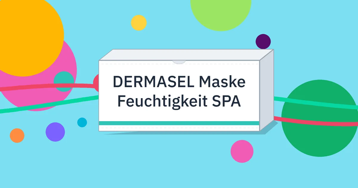 Symbolbild: Packung mit der Aufschrift DERMASEL Maske Feuchtigkeit SPA (PZN 06838690) – Verfügbarkeit und Bezug in Apotheken in Frankfurt am Main