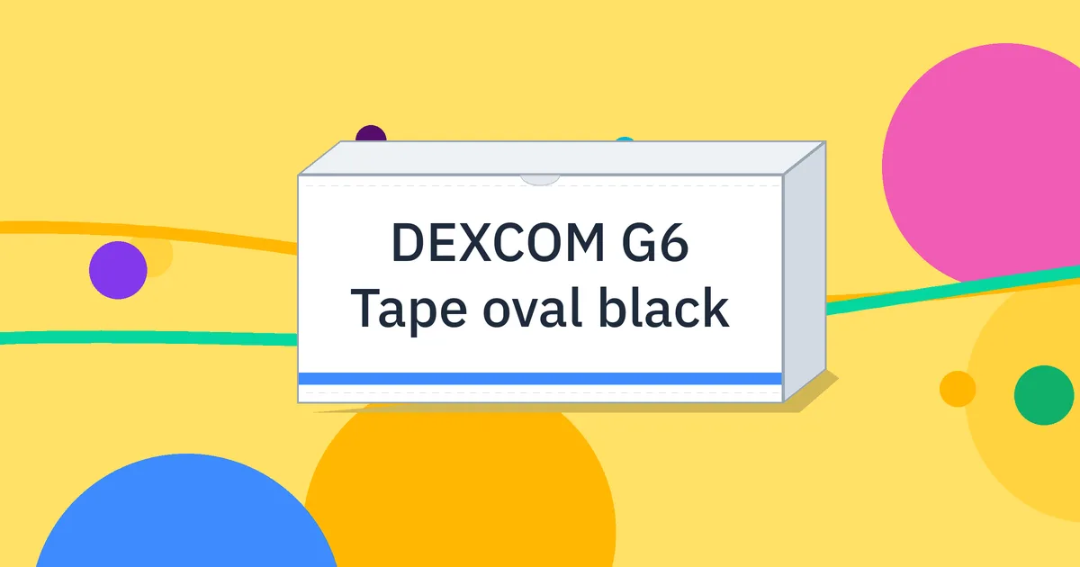Symbolbild: Packung mit der Aufschrift DEXCOM G6 Tape oval black (PZN 18178721) – Verfügbarkeit und Bezug in Apotheken in Frankfurt am Main