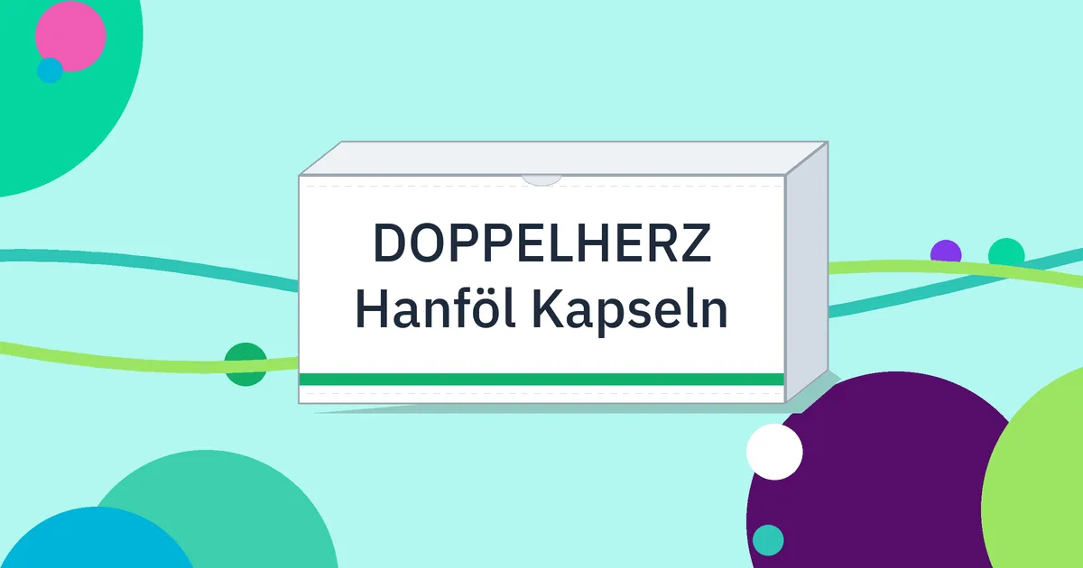 Symbolbild: Packung mit der Aufschrift DOPPELHERZ Hanföl Kapseln (PZN 16223340) – Verfügbarkeit und Bezug in Apotheken in Frankfurt am Main