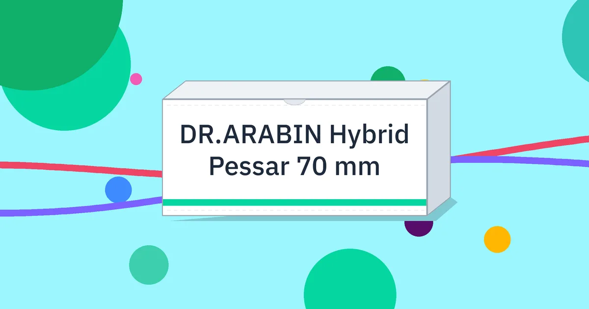 Symbolbild: Packung mit der Aufschrift DR.ARABIN Hybrid Pessar 70 mm (PZN 19780934) – Verfügbarkeit und Bezug in Apotheken in Frankfurt am Main