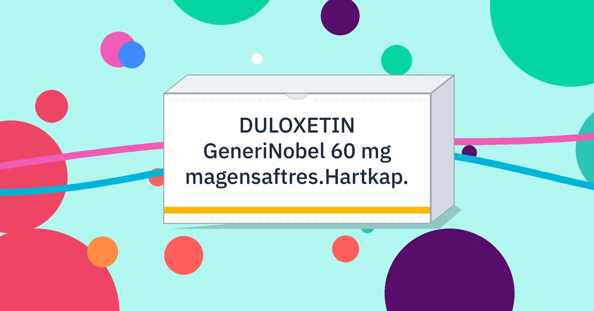 Symbolbild: Packung mit der Aufschrift DULOXETIN GeneriNobel 60 mg magensaftres.Hartkap. (PZN 18784580) – Verfügbarkeit und Bezug in Apotheken in Frankfurt am Main