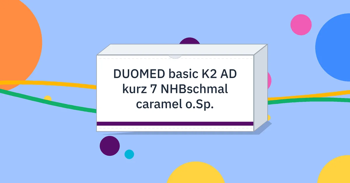 Symbolbild: Packung mit der Aufschrift DUOMED basic K2 AD kurz 7 NHBschmal caramel o.Sp. (PZN 20907699) – Verfügbarkeit und Bezug in Apotheken in Frankfurt am Main