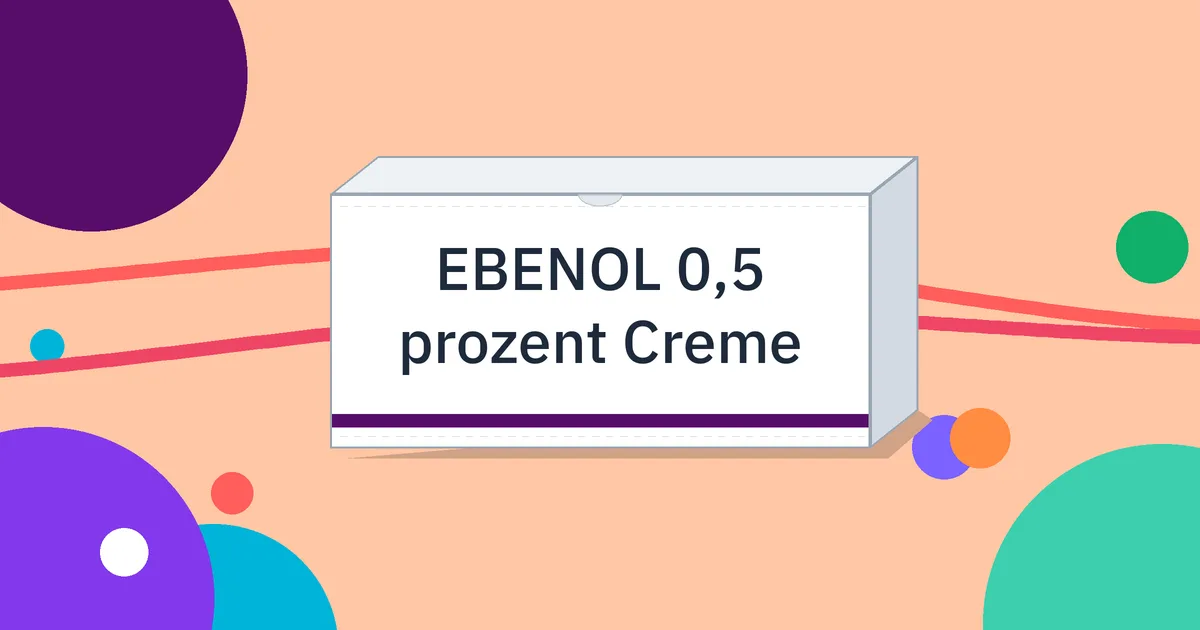 Symbolbild: Packung mit der Aufschrift EBENOL 0,5 prozent Creme (PZN 05103302) – Verfügbarkeit und Bezug in Apotheken in Frankfurt am Main