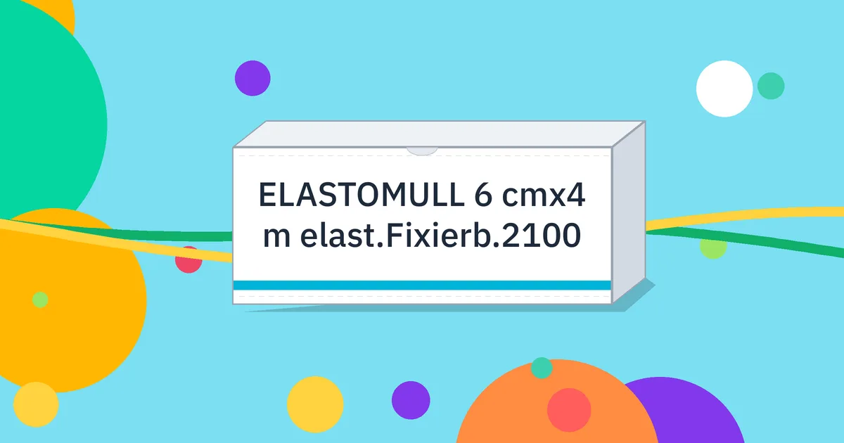 Symbolbild: Packung mit der Aufschrift ELASTOMULL 6 cmx4 m elast.Fixierb.2100 (PZN 05529337) – Verfügbarkeit und Bezug in Apotheken in Frankfurt am Main