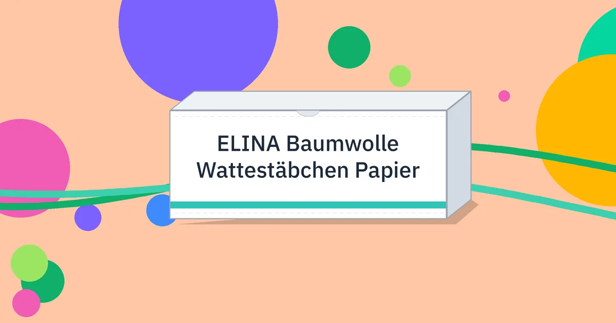 Symbolbild: Packung mit der Aufschrift ELINA Baumwolle Wattestäbchen Papier (PZN 17455549) – Verfügbarkeit und Bezug in Apotheken in Frankfurt am Main