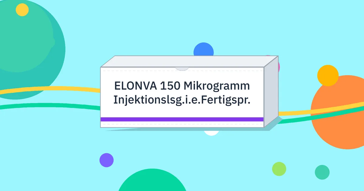 Symbolbild: Packung mit der Aufschrift ELONVA 150 Mikrogramm Injektionslsg.i.e.Fertigspr. (PZN 00837809) – Verfügbarkeit und Bezug in Apotheken in Frankfurt am Main