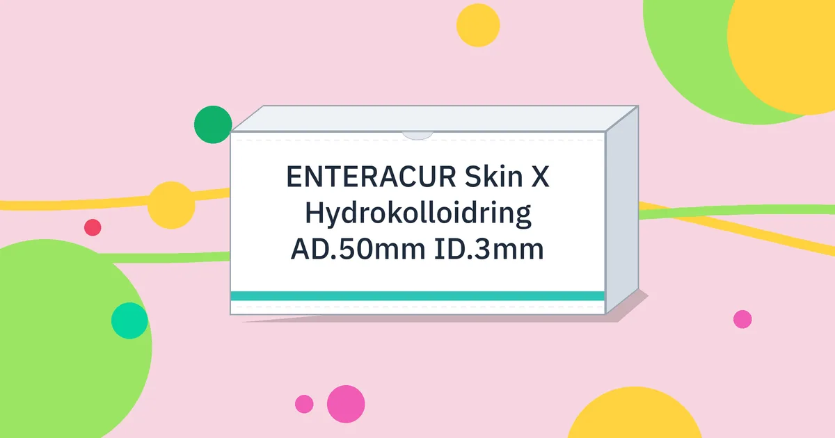 Symbolbild: Packung mit der Aufschrift ENTERACUR Skin X Hydrokolloidring AD.50mm ID.3mm (PZN 19122349) – Verfügbarkeit und Bezug in Apotheken in Frankfurt am Main