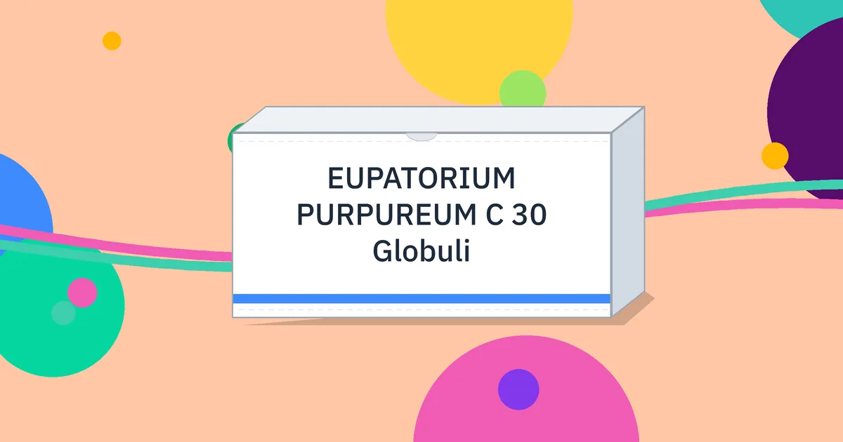 Symbolbild: Packung mit der Aufschrift EUPATORIUM PURPUREUM C 30 Globuli (PZN 07456648) – Verfügbarkeit und Bezug in Apotheken in Frankfurt am Main