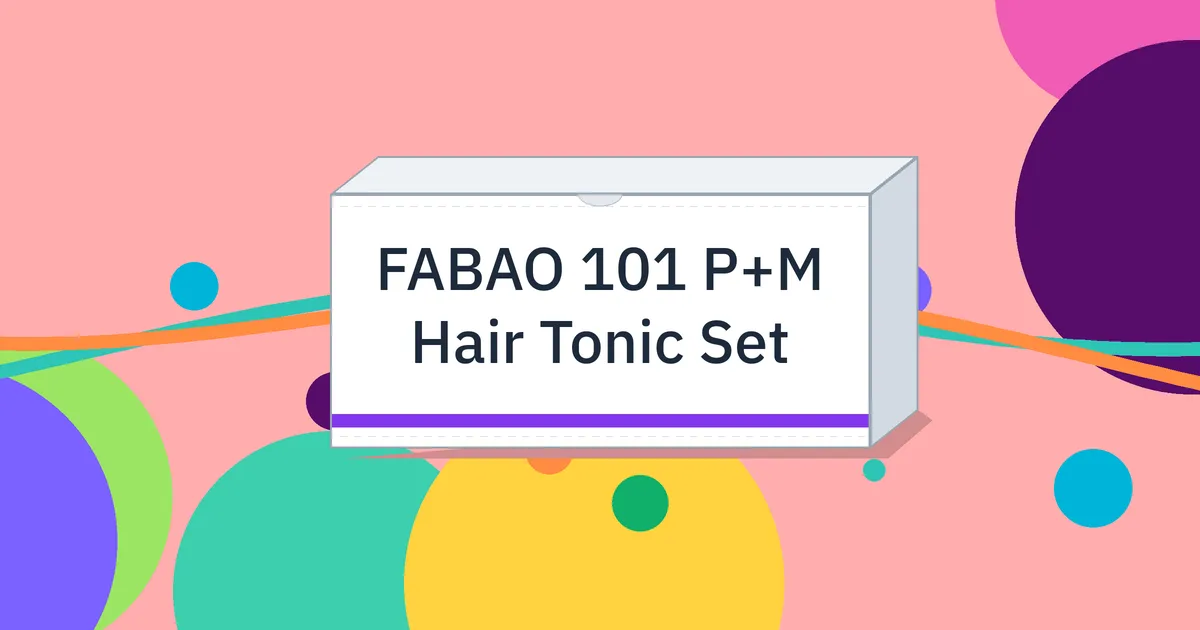 Symbolbild: Packung mit der Aufschrift FABAO 101 P+M Hair Tonic Set (PZN 03702441) – Verfügbarkeit und Bezug in Apotheken in Frankfurt am Main