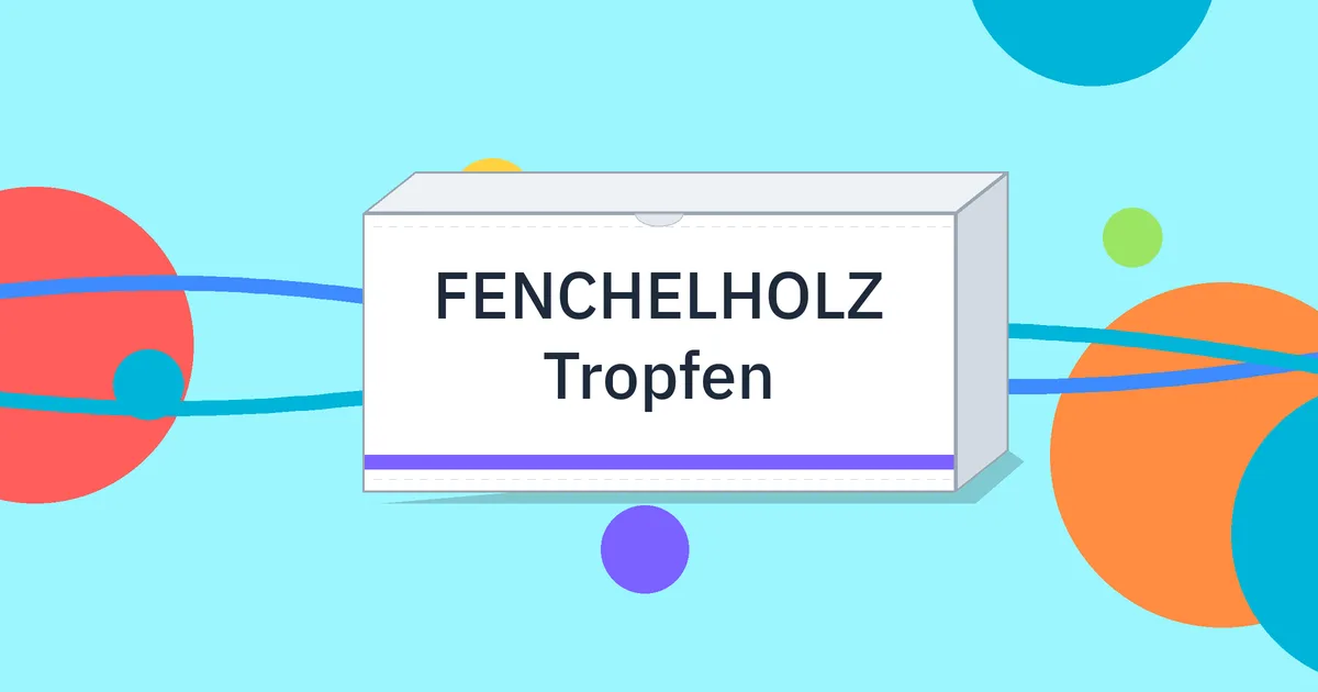 Symbolbild: Packung mit der Aufschrift FENCHELHOLZ Tropfen (PZN 19338782) – Verfügbarkeit und Bezug in Apotheken in Frankfurt am Main