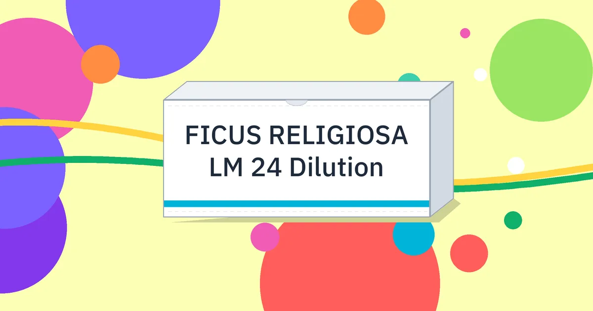Symbolbild: Packung mit der Aufschrift FICUS RELIGIOSA LM 24 Dilution (PZN 12854109) – Verfügbarkeit und Bezug in Apotheken in Frankfurt am Main
