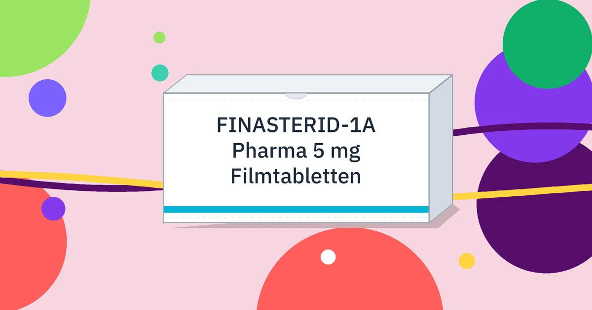 Symbolbild: Packung mit der Aufschrift FINASTERID-1A Pharma 5 mg Filmtabletten (PZN 00230332) – Verfügbarkeit und Bezug in Apotheken in Frankfurt am Main