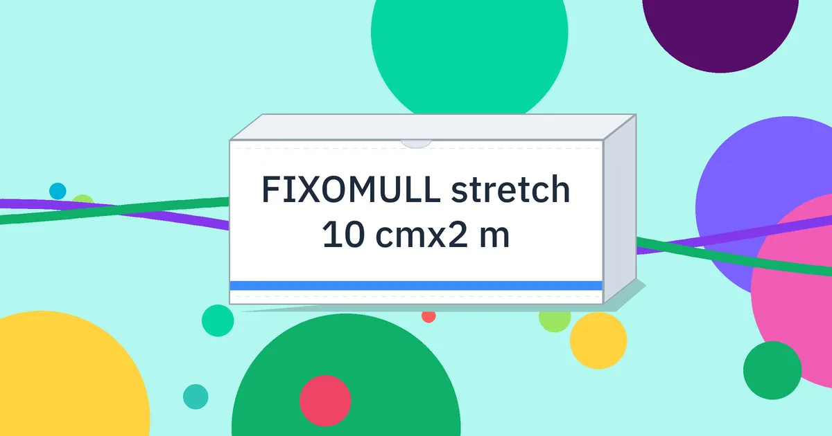 Symbolbild: Packung mit der Aufschrift FIXOMULL stretch 10 cmx2 m (PZN 01818837) – Verfügbarkeit und Bezug in Apotheken in Frankfurt am Main