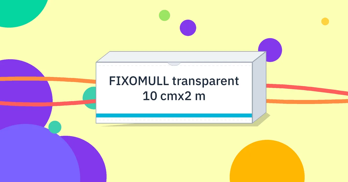 Symbolbild: Packung mit der Aufschrift FIXOMULL transparent 10 cmx2 m (PZN 03643282) – Verfügbarkeit und Bezug in Apotheken in Frankfurt am Main