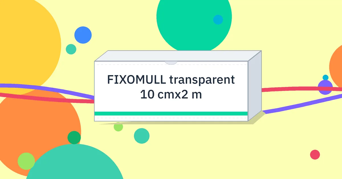 Symbolbild: Packung mit der Aufschrift FIXOMULL transparent 10 cmx2 m (PZN 18262195) – Verfügbarkeit und Bezug in Apotheken in Frankfurt am Main