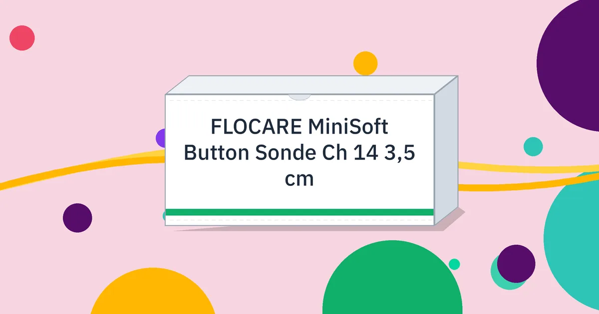 Symbolbild: Packung mit der Aufschrift FLOCARE MiniSoft Button Sonde Ch 14 3,5 cm (PZN 16018924) – Verfügbarkeit und Bezug in Apotheken in Frankfurt am Main