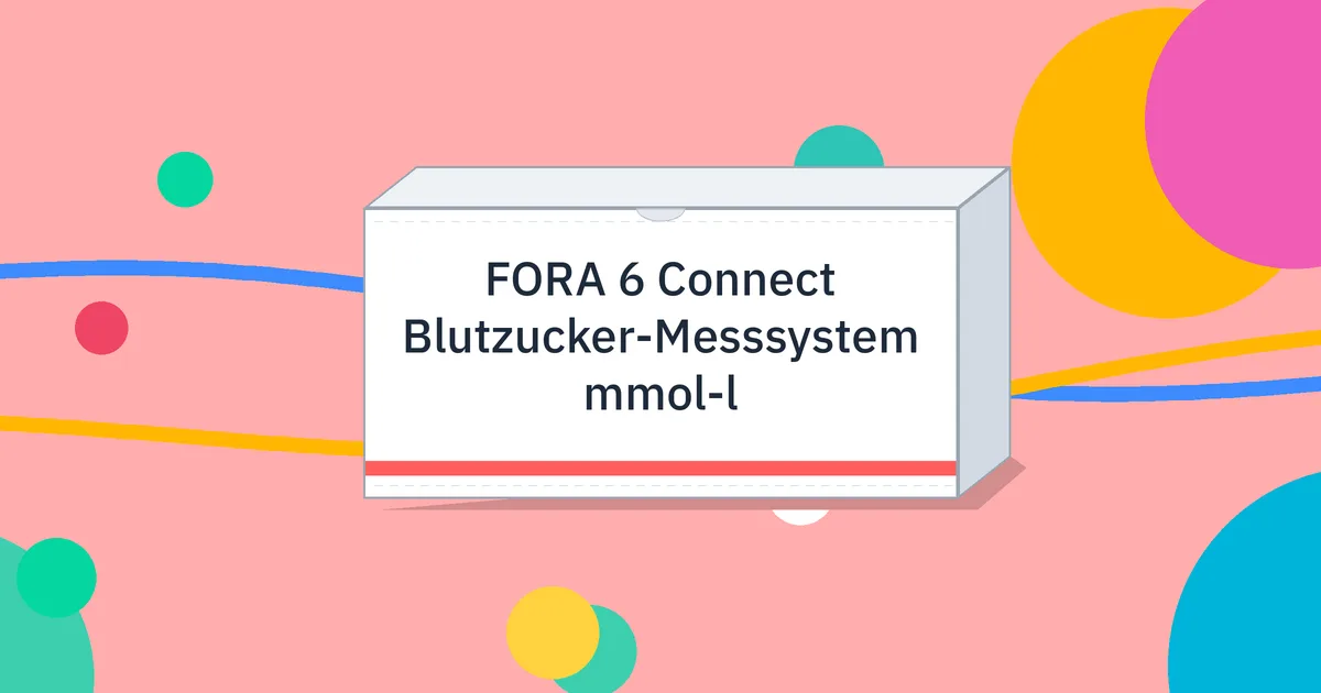 Symbolbild: Packung mit der Aufschrift FORA 6 Connect Blutzucker-Messsystem mmol-l (PZN 13569859) – Verfügbarkeit und Bezug in Apotheken in Frankfurt am Main