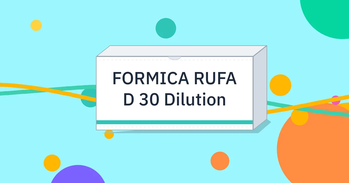 Symbolbild: Packung mit der Aufschrift FORMICA RUFA D 30 Dilution (PZN 04217713) – Verfügbarkeit und Bezug in Apotheken in Frankfurt am Main