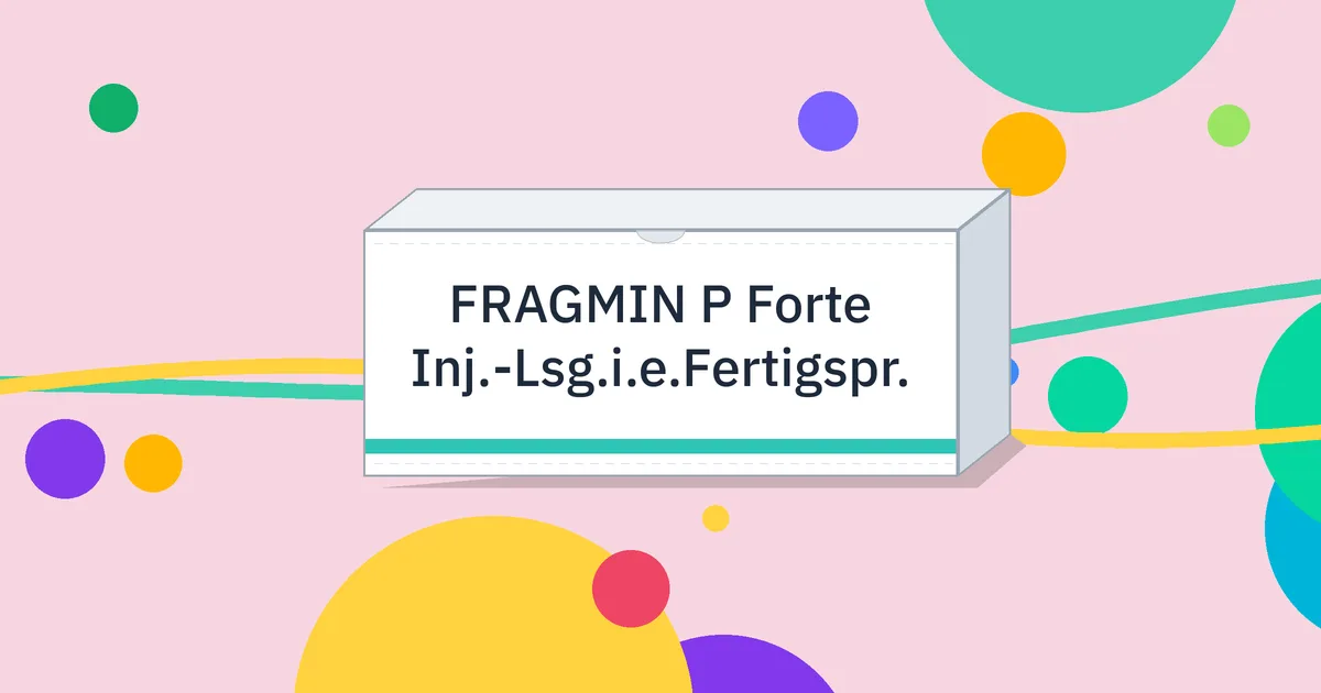 Symbolbild: Packung mit der Aufschrift FRAGMIN P Forte Inj.-Lsg.i.e.Fertigspr. (PZN 07668296) – Verfügbarkeit und Bezug in Apotheken in Frankfurt am Main