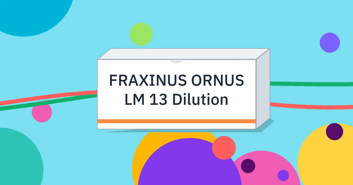 Symbolbild: Packung mit der Aufschrift FRAXINUS ORNUS LM 13 Dilution (PZN 13492482) – Verfügbarkeit und Bezug in Apotheken in Frankfurt am Main